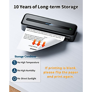 US Letter Thermal Paper - 8.5” x 11” Quick-Dry Letter Paper, Compatible with Phomemo M08F-Letter M832 M831 M833 M834 M835 Q301 Q302 & Brother-Letter Thermal Printer for Documents Contracts, 200 Sheets