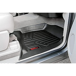 Rough Country All Weather Floor Mats Set for Chevy/GMC 1500/2500HD (2014-2018) - Custom Fit Rubber Floor Mats, Rubber Truck Mats, Durable, Waterproof Truck Floor Mats