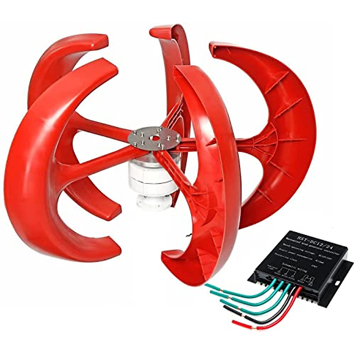 9000W Vertical Wind Power Turbine Generator, Magnetic Levitation Axis Wind Turbine Generator Wind Generator Power for Outdoor Garden(With Controller),24v