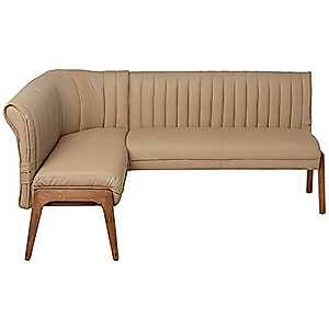 Milan Bernice Faux Leather Nook, Taupe