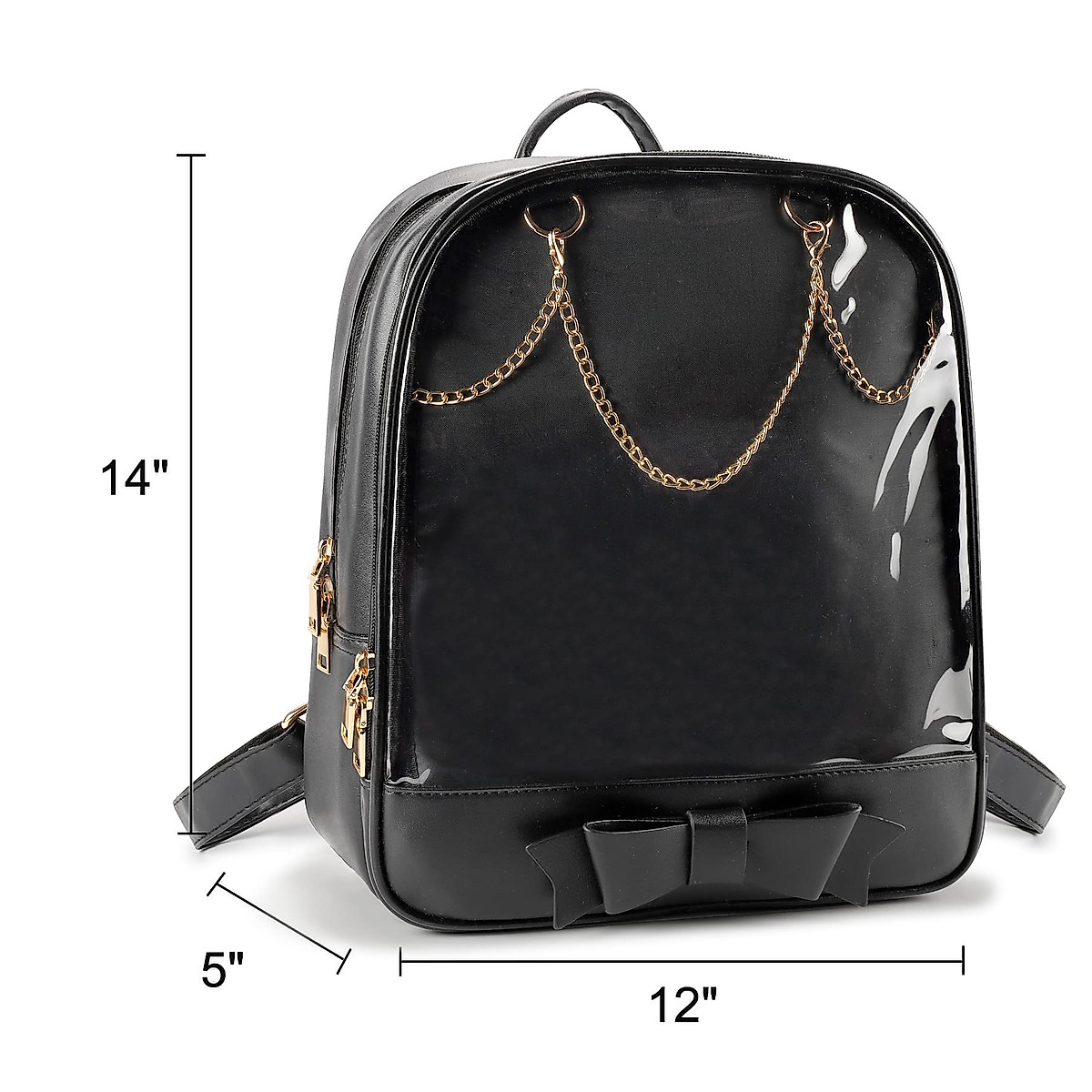 STEAMEDBUN Ita Bag Backpack Bowknot Kawaii Pin Display Backpack Bag with Insert