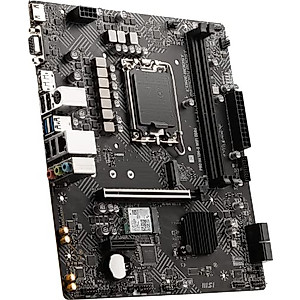 MSI PRO H610M-G WiFi DDR4 ProSeries Motherboard (mATX, 12th/13th Gen Intel Core, LGA 1700 Socket, DDR4, PCIe 4, 2.5G LAN, M.2 Slots, USB 3.2, Wi-Fi 6)