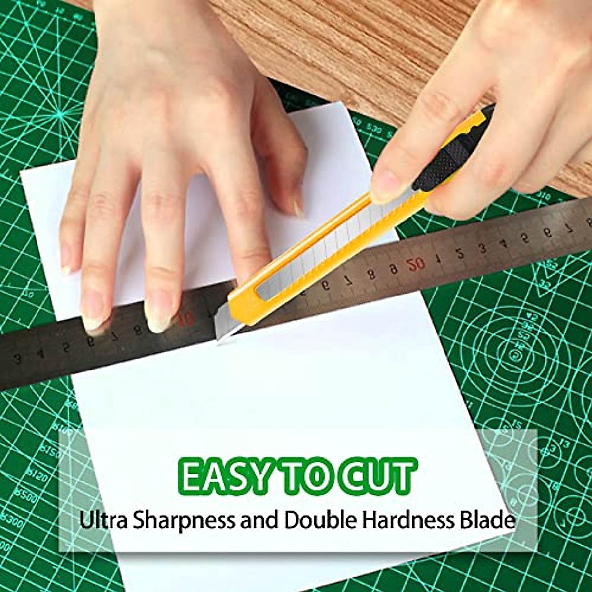 TIFICAL 4 Pack Box Cutter, 9mm Snap-off Utility Knife, Box Cutter Retractable for Opening Packages Cartons, Box Opener, Disposable Razor Knife Exacto Knife Perfect for Office and Home use