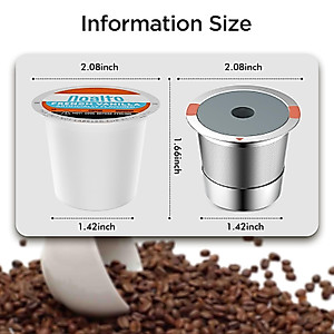 Reusable k Cup Coffee Filters,Universal stainless steel Refillable k-Cups Filter Use for Keurig 2.0 and 1.0 Coffee Makers-brewers(2pack)…