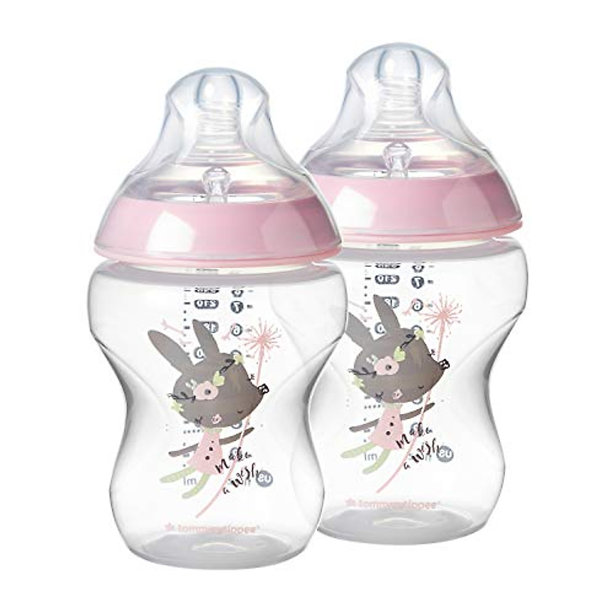 Tommee Tippee Closer to Nature, Newborn Baby Bottle Starter Set – Pink, Girl