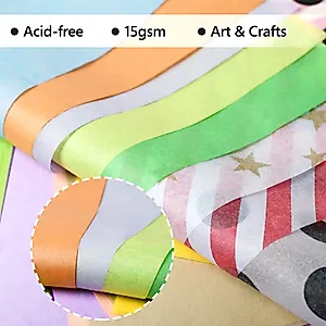 400 Sheets Tissue Paper Bulk for Gift Bags, 40 Assorted Colored Tissue Paper for Crafts, Multicolor Tissue Paper for Gift Wrapping, Small Business Packaging, Art Tissue Paper 8 x 11.5