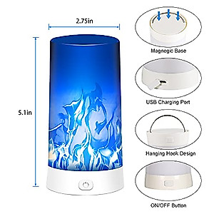 Led Flame Light Flicking Flame Candles Fire Lanterns Outdoor Hanging Lamps with Remote and 4 Flame Modes for Home Party Garden Christmas Decoration