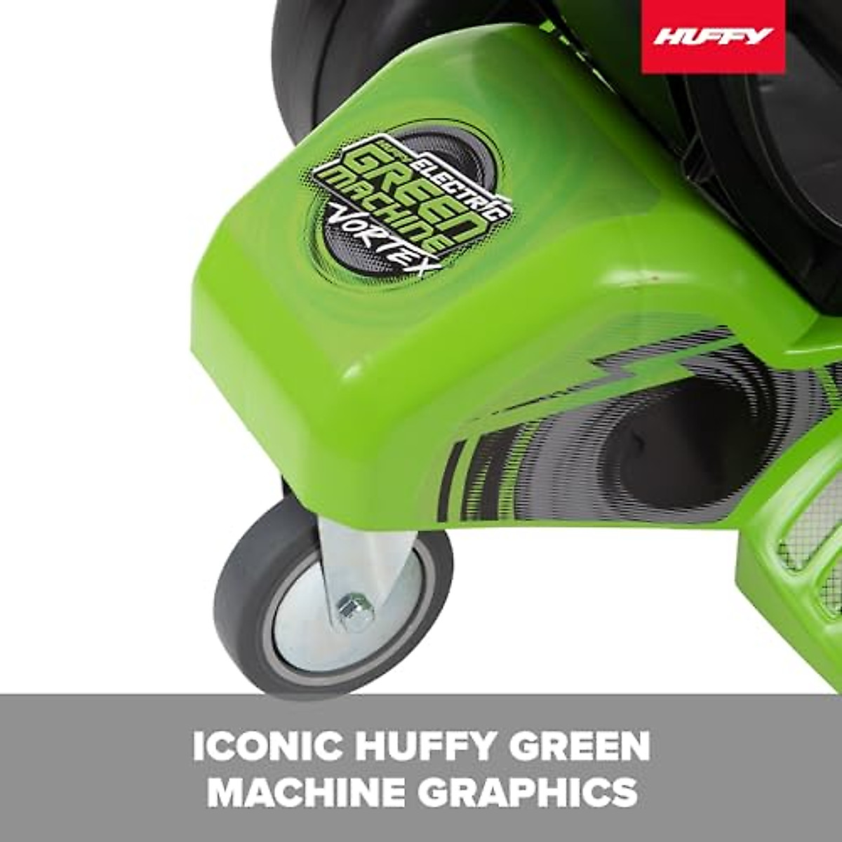 Huffy Green Machine Vortex 12V Battery Powered Ride On, Ideal for Ages 8+, Easy to Operate, Adjustable Frame, Endless Fun, Balanced Spins and Wheelies, 8 MPH, Max Weight 150 Pounds
