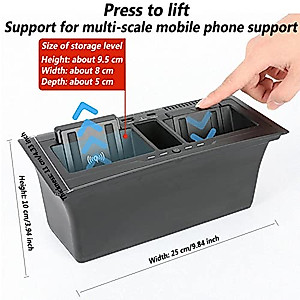 KZICWN New Center Console Car Wireless Charger Tray for Land Rover Defender (2020-2023) All Models,15W Fast Charger for Defender 90 110 130 X/X-DYNAMIC/V8/CARPATHIAN for I-Phone Sam-sung etc Qi Phones