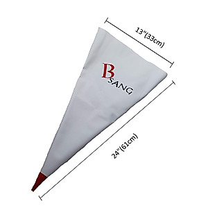 BSANG Tile Grout Masonry Mortar Bag, 13" by 24" Heavy Duty Vinyl Cement Piping Tool Tear Resistant Tip, Cement Sealer Bag (2-Pack)