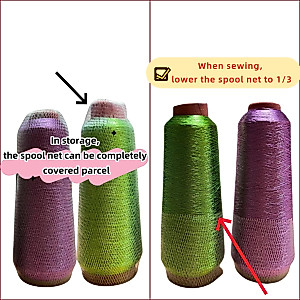 Pnltae Sewing Supplies Spool Holder W/Wrench Plus Bonus Thread Net Spool Saver, Single Thread Stand for Sewing Machine Embroidery Quilting Machines with Full Metal Base(Pink)