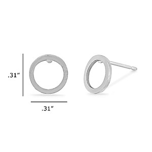 Boma Jewelry Sterling Silver Open Circle Stud Earrings