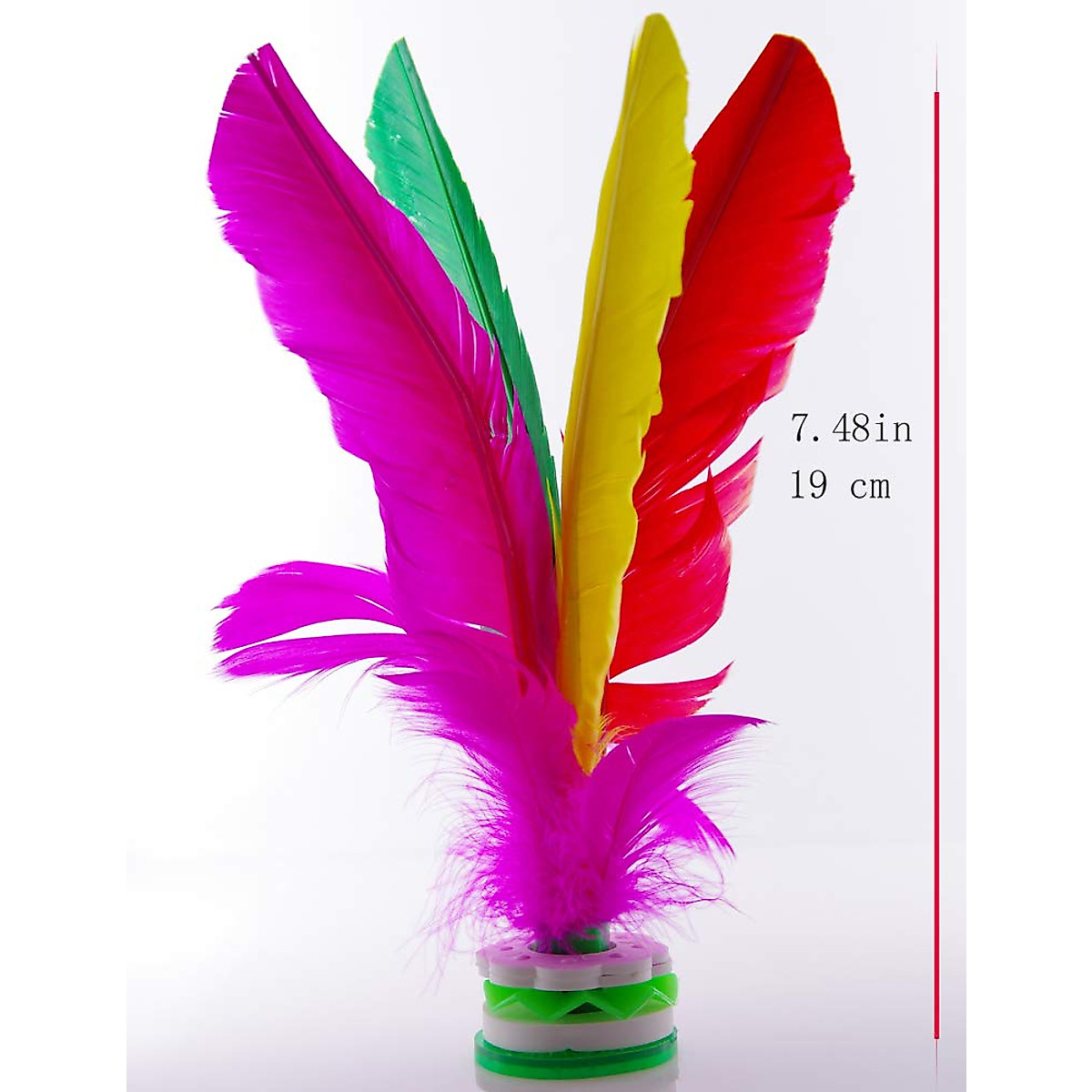 Jianzi 3 Pack Chinese Jianzi Kick Shuttlecock Colorful Feather Foot Sports Outdoor Toy Game