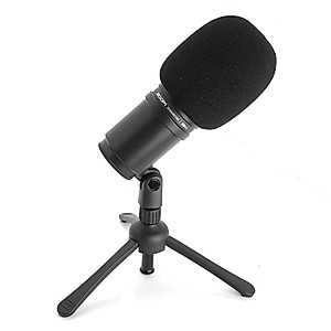 Zoom LiveTrak L-8 Portable 8-Channel Digital Mixer and Multitrack Recorder Bundle with 4x Zoom ZDM-1 Mic with Headphones, Windscreens and Stands + Cleaning Cloth – 4 Person Podcasting Bundle