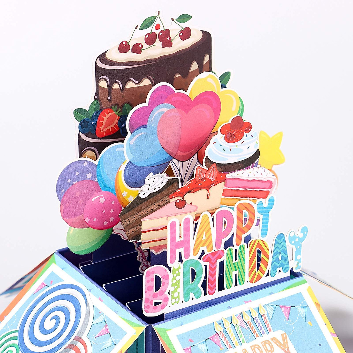 Witgift 3D Pop Up Birthday Card, Happy Birthday Greeting Cards with Envelope & Blank Card, Birthday Gifts for Kids, Women, Men, Wife, Husband, Mom, Dad, Sister, Friend