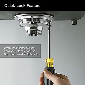 Kohler 8799-2MB 8799-2BZ Duostrainer Sink Drain and Strainer, Vibrant Brushed Moderne Brass Small