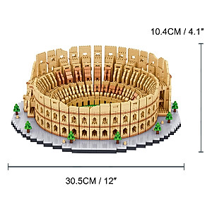 TzFioy Italy Rome Colosseum Building Blocks Set (5594Pcs) Famous World Architecture Amphitheatre Educational Toys Micro Bricks for Kids Adults
