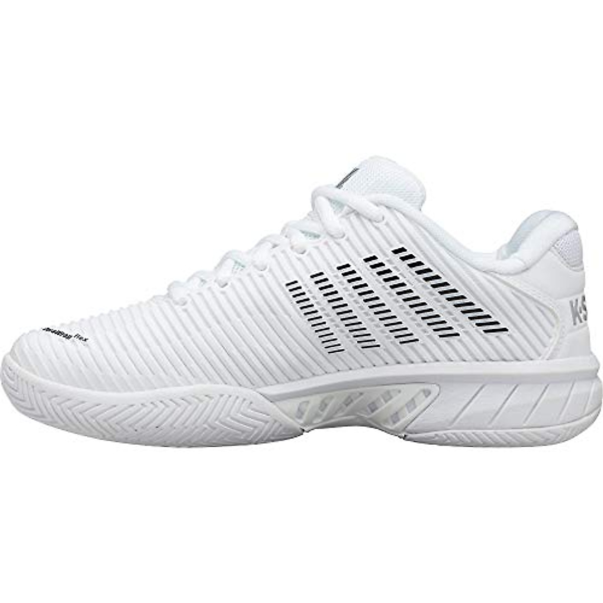 K-Swiss Women's Hypercourt Express 2 Tennis Shoe, White/Black, 7.5 M