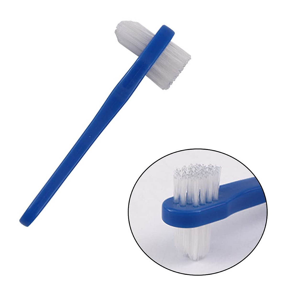JINJIASUYISU 3Pcs Denture Brush Dual Head Toothbrushes Hard Denture Cleaning Brush Denture Toothbrush Cleaning Brush for Keeping Dentures Clean