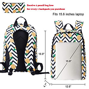 Pineapple Backpack Back Pack Bookbag School Bag for Girls Boys Kids Lightweight Oxford Backpacks for Elementary Middle School College Travel Rucksack Christmas Gifts