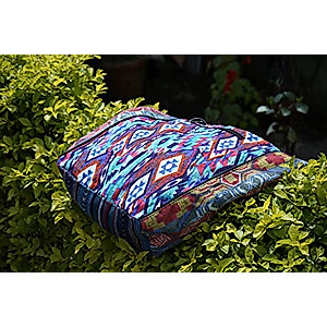 Fwosi Canvas Tote Bag - Pure Cotton Crossbody Bags for Women & Men, Handmade Print Shoulder Handbags - Lightweight, Durable, Hobo Bags