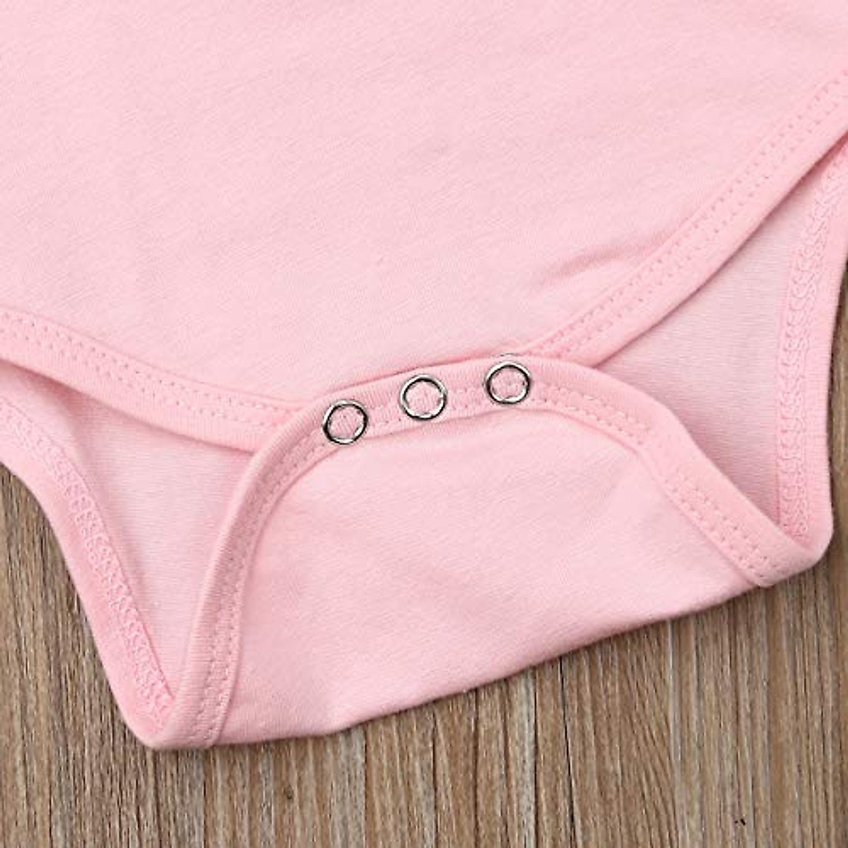 Multitrust Newborn Baby Girl Cotton Ruffled Short Sleeve Bodysuit Tops + Floral Shorts Baby Girl Clothes Set (A3 Pink, 12-18M)