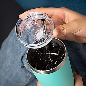 koodee Skinny Tumbler Lid-2 Pack Sealing Slider Replacement Lids Spill Proof Splash Resistant Covers Fits 2.73-2.75in Skinny Tumbler