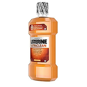 Listerine Ultraclean Oral Care Antiseptic Mouthwash with Everfresh Technology to Help Fight Bad Breath, Gingivitis, Plaque and Tartar, Fresh Citrus, 1.5 l