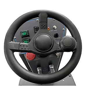 Emotor Commercial Riding Floor Scrubber Machine, Automatic Battery-Powered Industrial Ride-on Floor Cleaning Equipment, 21" Brush with 21 Gallon Tank High Efficiency