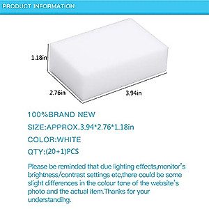 Dr.WOW 21 Pcs/Lot Magic Sponge ,Melamine Sponge - 2X Thicken 2X Long Lasting Cleaning,Eraser Sponge In Kitchen Air Fryers, Bathroom, Office Work Well