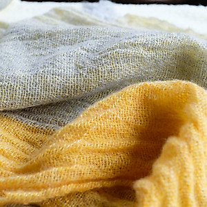 Soft Mohair Yarn Knitting Crocheting Wool Yarn Fuzzy Wool Fiber Lightweight Crochet Yarn for DIY Knitting Crafts Hats Sweater Scarf, 25g x 2 Balls