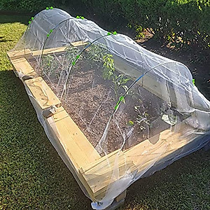 Garden Hoops for Raised Beds Hoop House Greenhouse Frame Garden Tunnel Greenhouse Hoops Row Cover Hoops by Lonurya (40packs (Garden Bed 2.8ft-4.2ft W))