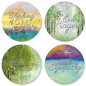 Soothing Serenity Sympathy Seals - Set of 24 (6 of Each)