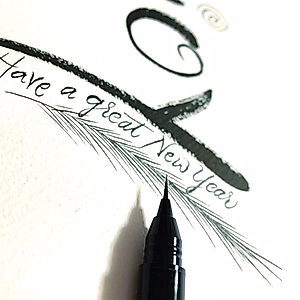 Kuretake ai Liner, Ultra fine Brush Pen, Black, AP-Certified, Perfect for Delicate Expressions in Illustration, Hand Lettering, Made in Japan