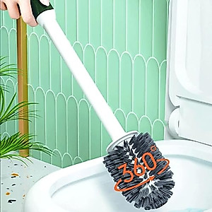 Plastic Toilet Bowl Brush Wall Mounted Floor Toilet Brush Modern Stylish Toilet Cleaner Brush Toilet Brush and Holder Set