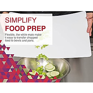 Arrow Plastic Flexible Cutting Mats - White Cutting Board, 10 Pack - Made in the USA, BPA Free - Ideal for Cutting and Chopping - Measures 15 x 12 Inches
