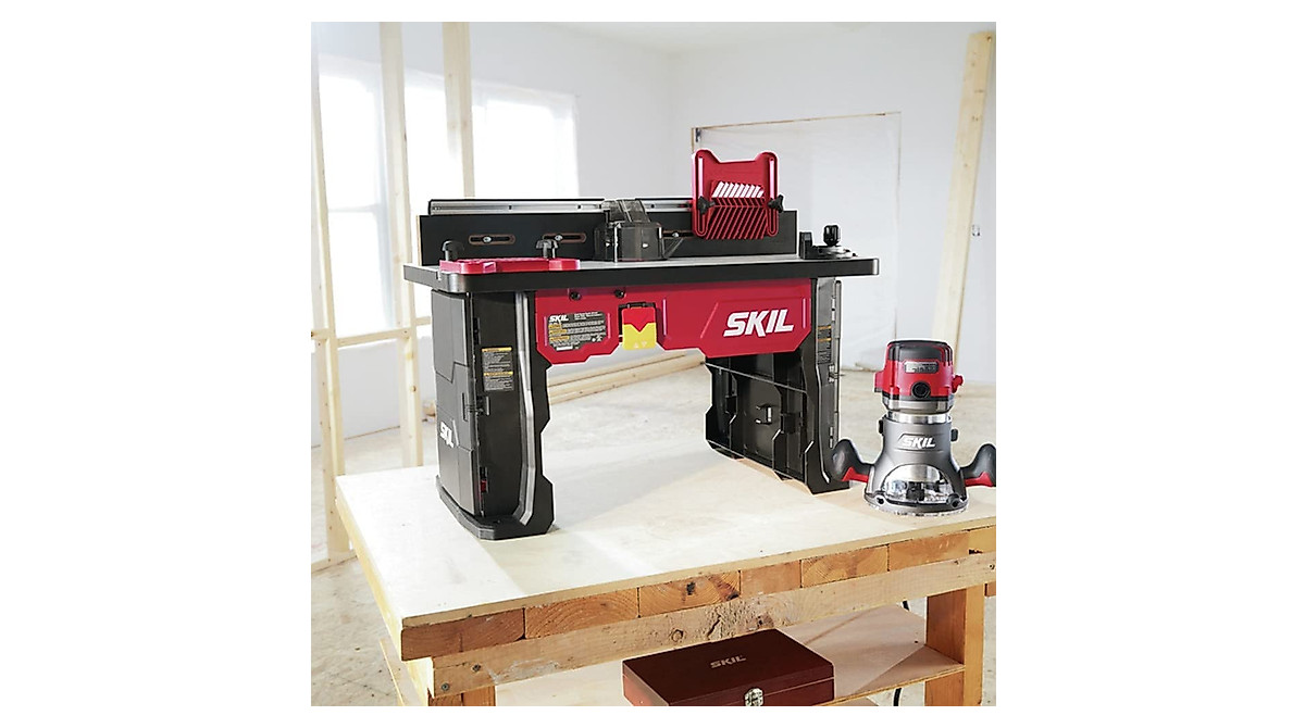 SKIL Router Table & 10Amp Fixed Base Router Kit - Precise Woodworking