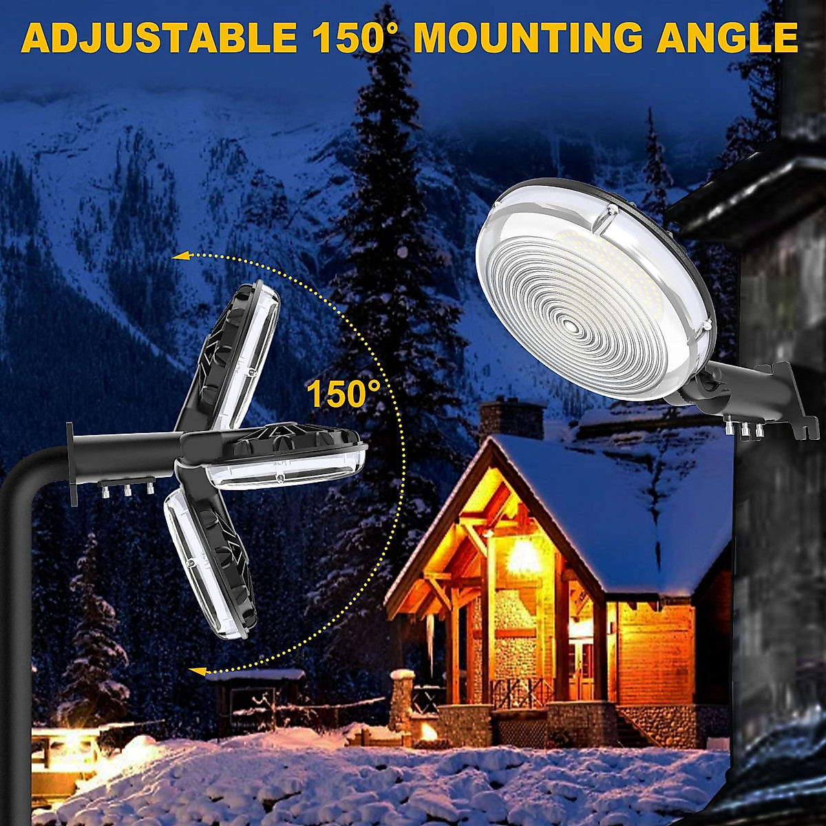 Led Barn Lights,150W Dusk to Dawn Outdoor Lighting, 150° Adjustable Angle Area Street Lights,Waterproof 6500K Outdoor Security Lights for Garage Yard Farmhouse Warehouse