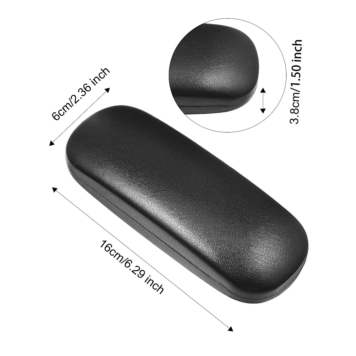 Frienda 3 Pieces Hard Glasses Case Reading Eyeglass Case Protective Sunglasses Case with Cleaning Cloth for Men Women Unisex(Black)
