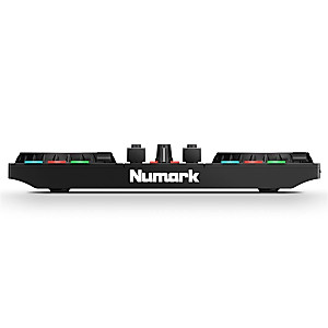 Numark Party Mix II - DJ Controller with Party Lights, DJ Set with 2 Decks, DJ Mixer, Audio Interface and USB Connectivity + Serato DJ Lite