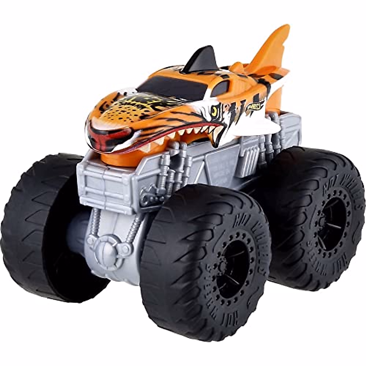 Hot Wheels Monster Trucks Roarin’ Wreckers, 1 1:43 Scale Truck with Lights & Sounds, Plays Truck's Theme Song, Toy for Kids 3 Years Old & Older