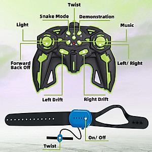 VERTOY Gesture Sensing Stunt RC Cars Toys for Boys - 4WD 2.4GHz Hand Controlled Remote Control Car with Light Music, Best Gifts Ideas for Kids Age 7 8 9 10 11 12 Year Old