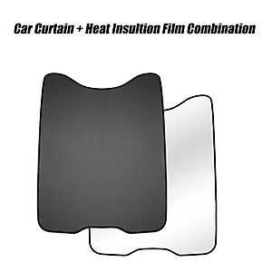 Blazeray for Ford Mustang 2021 2022 2023 Mach E Sunshade, Mach-E Accessories,Foldable Glass Roof Sunshade with Sunroof Reflective Covers,Blocks 99% UV Rays and Keep Cool(Black)