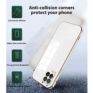 Jancyu Compatible with Oppo Realme 8 4G Case Silicone,Shockproof Accessories Oppo Realme 8 Pro Phone Case Slim Protective White Cover (White)