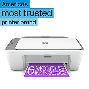 HP DeskJet 2755e Wireless Color All-in-One Printer with bonus 6 months Instant Ink (26K67A)