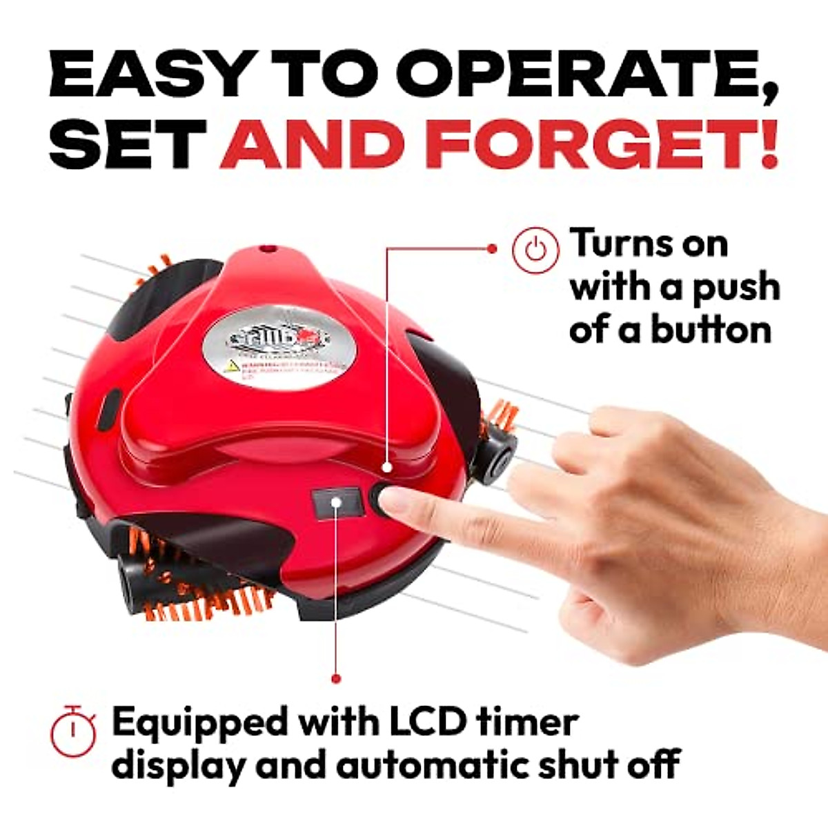 Grillbot Automatic Grill Cleaning Robot (Red, Grillbot Bundle) — 🛍️ The ...