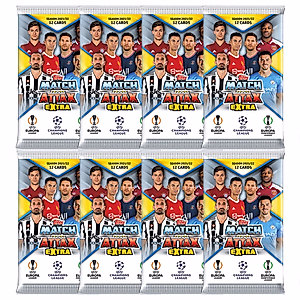 2021-22 Topps Match Attax Extra Champions League Cards - 8-Pack Set (Total of 84 Cards)