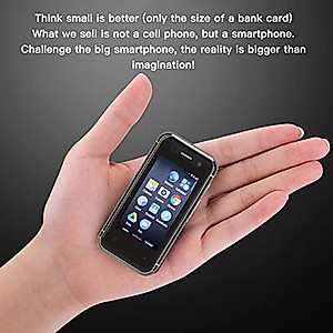 ASHATA Unlocked Mini Smartphone, S9 4G Smartphone 2.5 Inch Dual Sim Cell Phone Student Pocket Cellphone, Support WiFi Bluetooth Hotspot, 2GB 8GB,Gifts for Students,Kids(White)