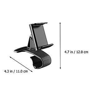 Garneck Car Dashboard Phone Stand 360°Rotate Car Cell Phone Mount Phone Holder Phone Bracket Clip Navigator Rack Car Parking Sign Holder for Car Vehicle (Black)