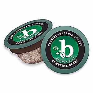 beaniac Organic Downtime Decaf Swiss Water Decaffeinated, Medium Roast, Single Serve Compostable K Cup Coffee Pods, Organic Arabica Coffee, Keurig Brewer Compatible, 30 Count